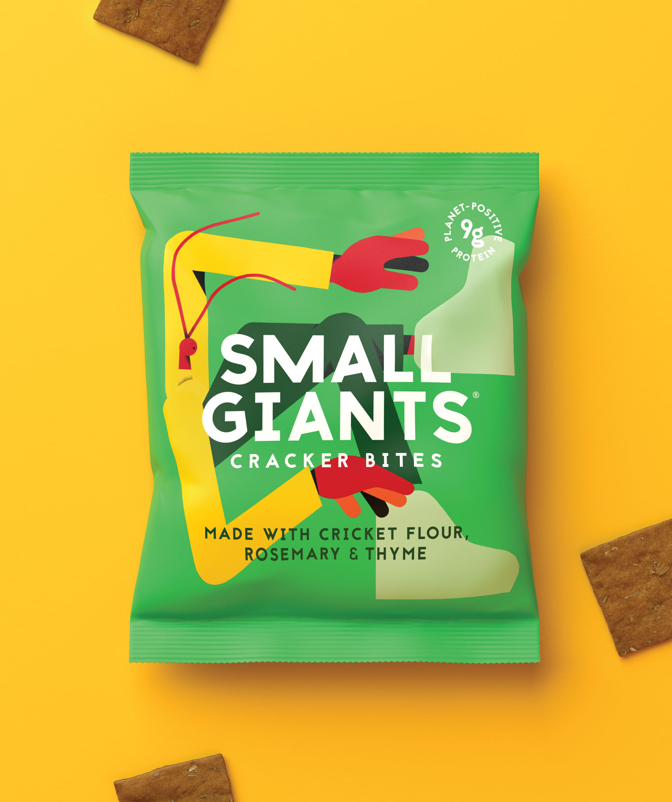 Rebrand for sustainable insect-snacking brand, Small Giants.